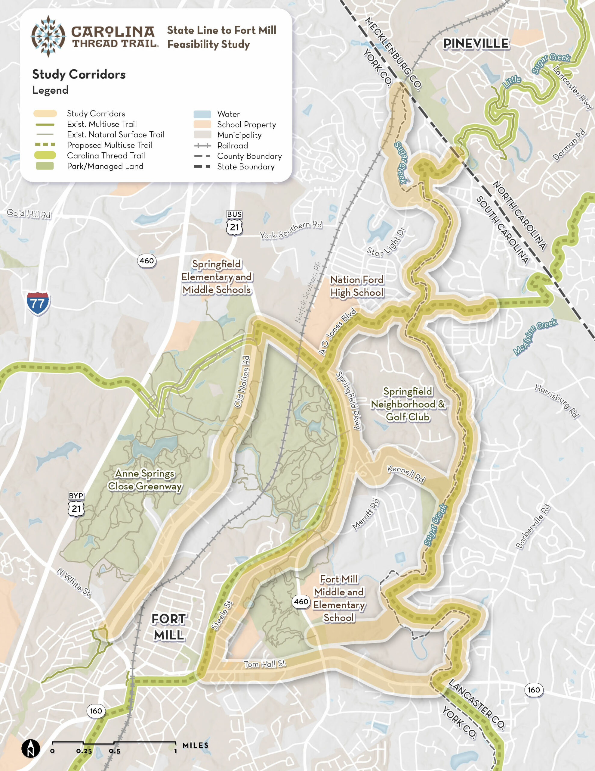 Carolina Thread Trail State Line To Fort Mill Feasibility Study | The ...